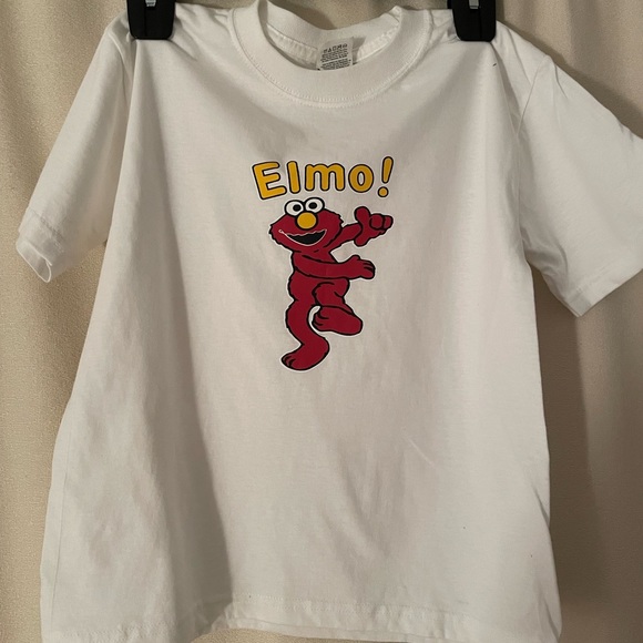 Jerzees | Shirts & Tops | Childrens White Elmo Tee Shirt | Poshmark
